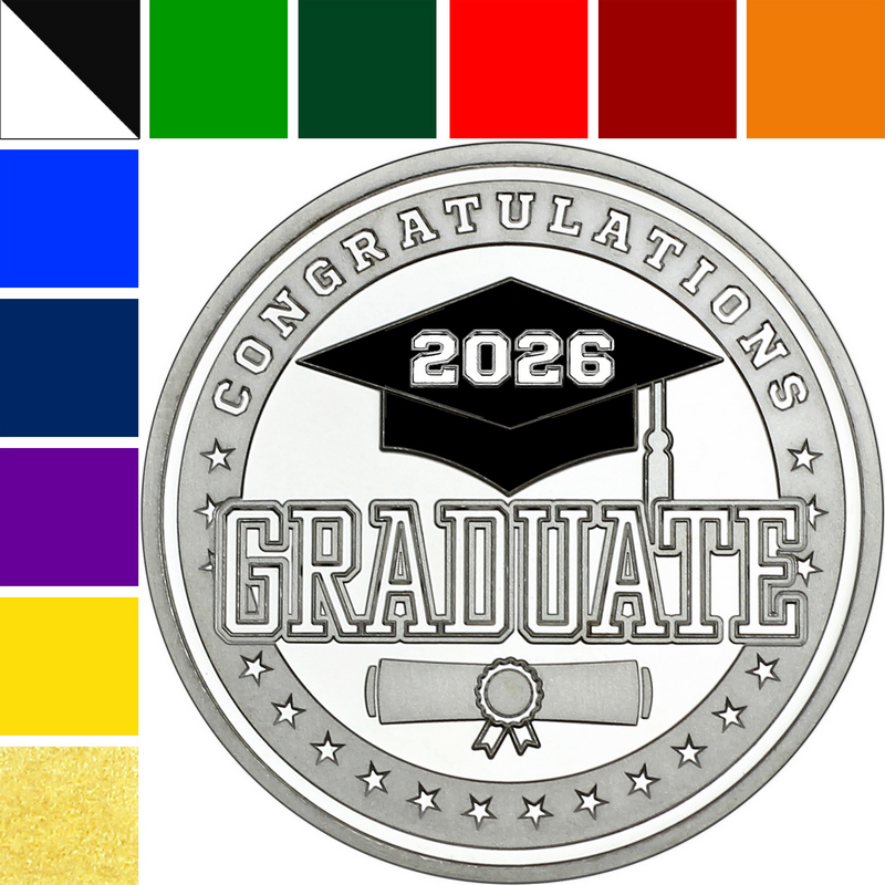 Custom Enameled 2025 Graduation 1oz .999 Silver Round | SilverTowne