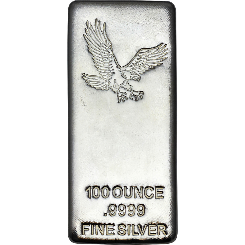 Eagle 100oz .9999 Fine Silver Bar | SilverTowne