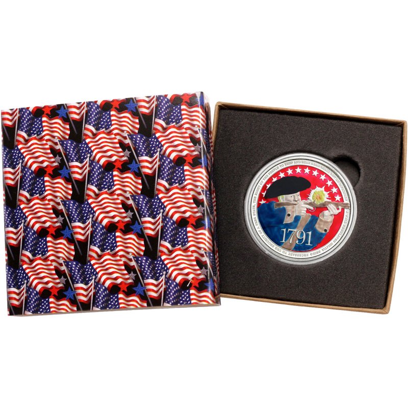 Enameled 2nd Amendment 1oz Silver Round | SilverTowne