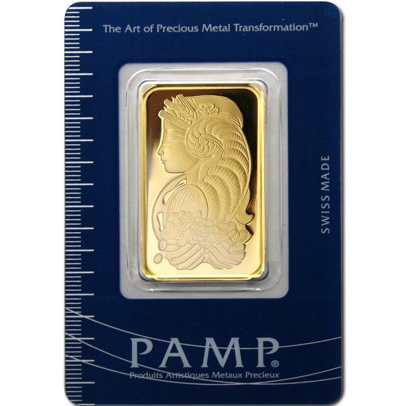 Lady Fortuna Gold 1 oz Bar in Assay | SilverTowne