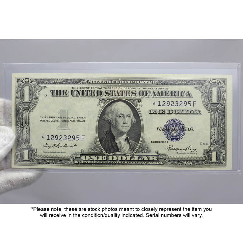 $1 Silver Certificate Blue Seal Star Note CU Condition | SilverTowne
