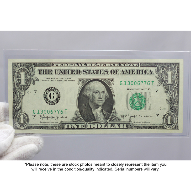 1963B Joseph Barr $1 Federal Reserve Note CU | SilverTowne
