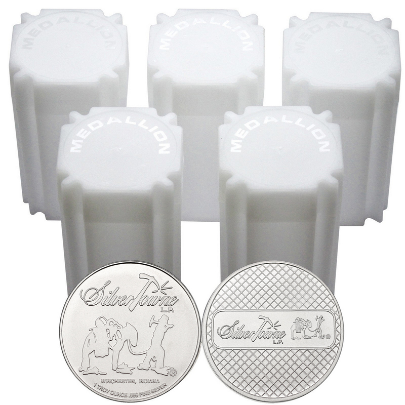 Prospector Waffleback Silver Rounds 100pc | SilverTowne