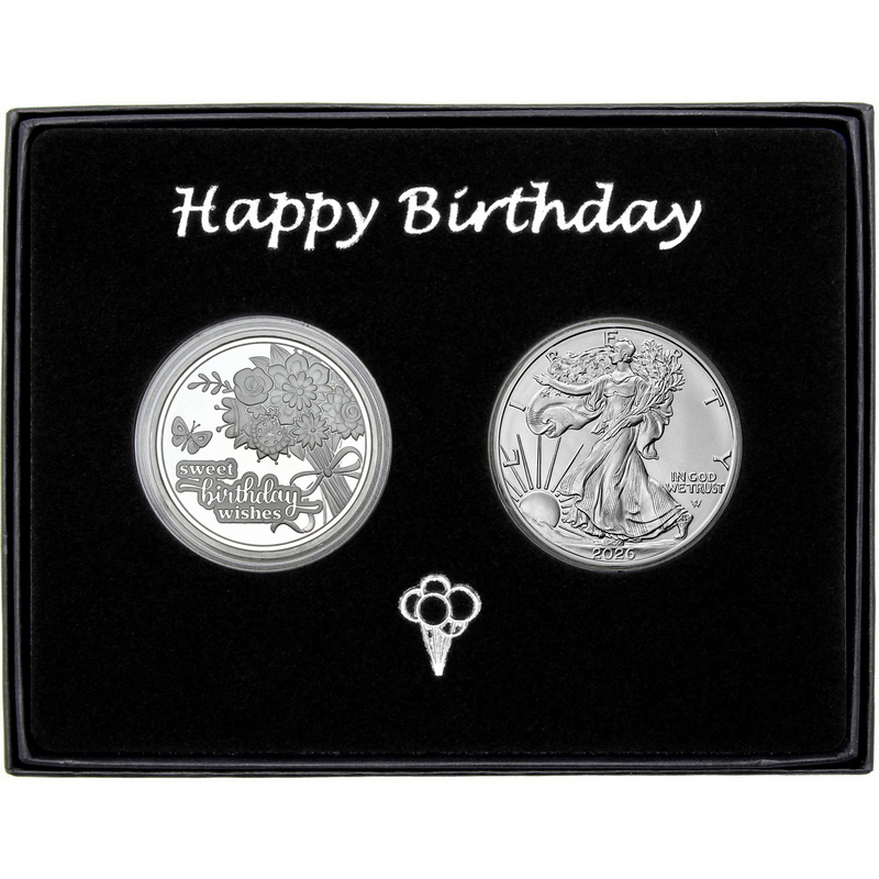 Sweet Birthday Gift Silver Round 2pc Set | SilverTowne